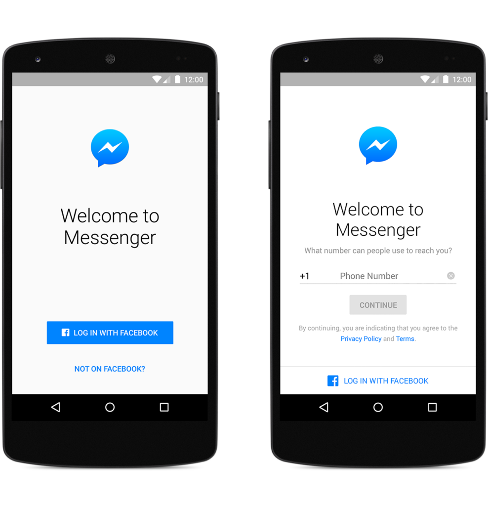 Ya puedes usar Facebook Messenger sin tener cuenta de Facebook